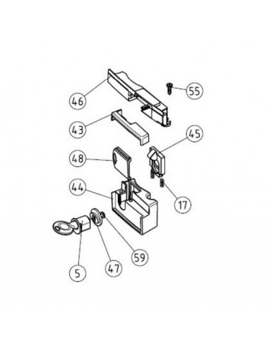 Groupe serrure barillet NICE ROBUS 350/400 ANCIEN MODELE et ROAD